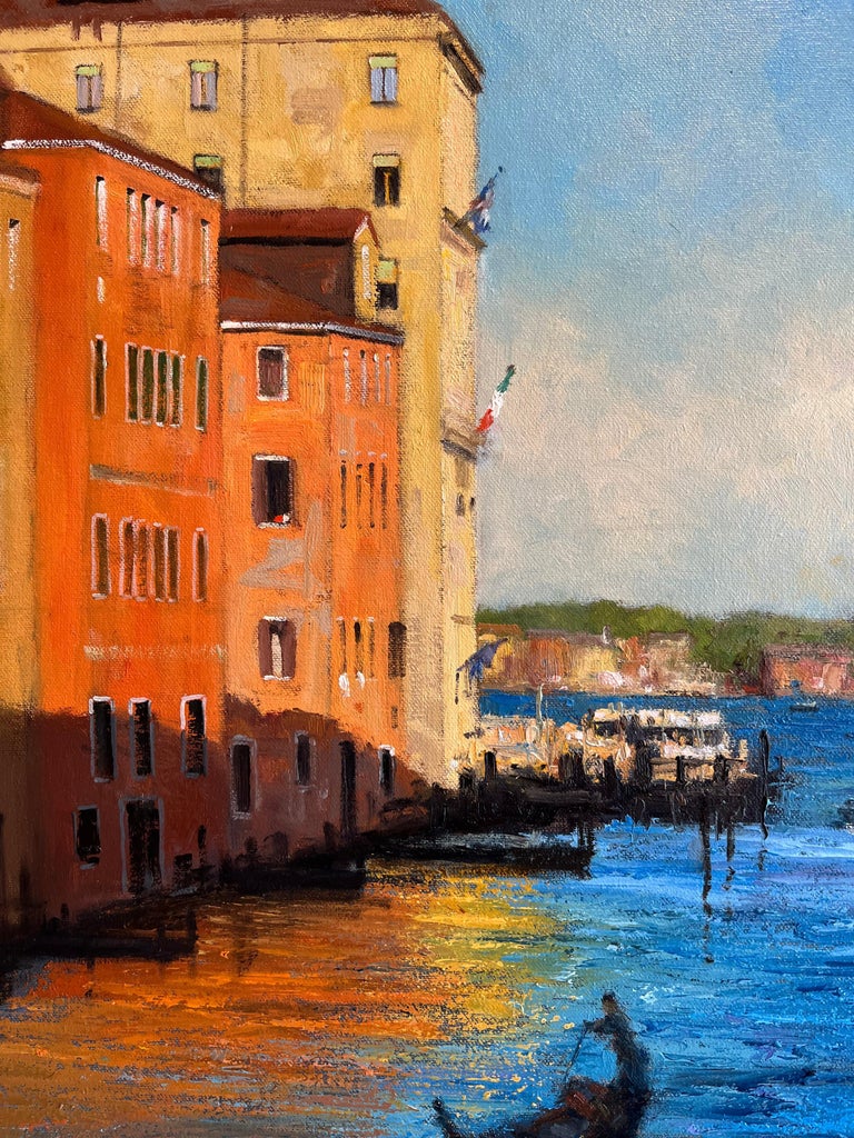 Ian Hargreaves - Shadows Grand Canal - original Holiday landscape oil ...