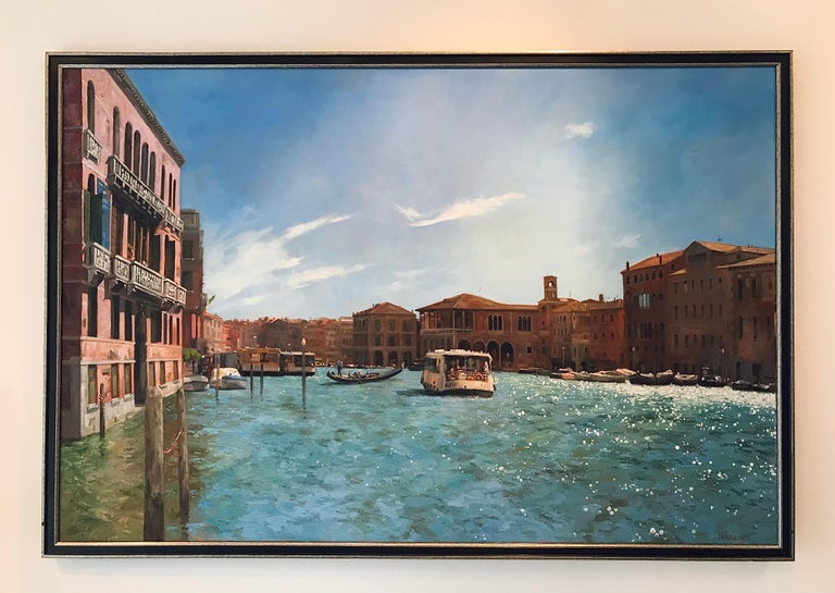 Ian Hargreaves - Sparkle On The Canale Grande Venice - original Italy ...