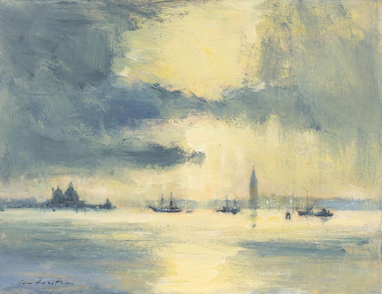 Ian Houston - 'Sunlight After Rain, Venice' oil painting by Bristish ...