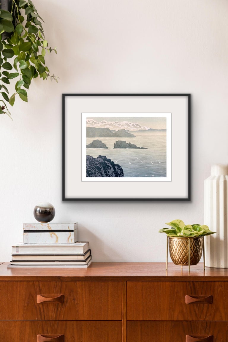 Ian Phillips - Hazy Day, Ian Phillips, limited edition print, linocut ...