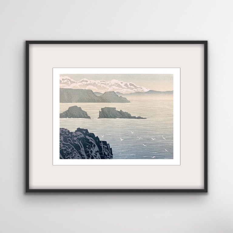 Ian Phillips - Hazy Day, Ian Phillips, limited edition print, linocut ...