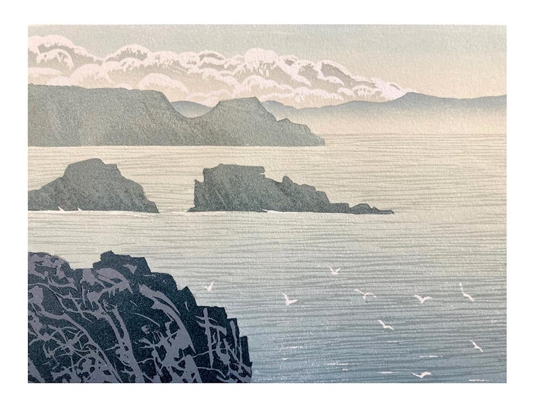 Ian Phillips - Hazy Day, Ian Phillips, limited edition print, linocut ...
