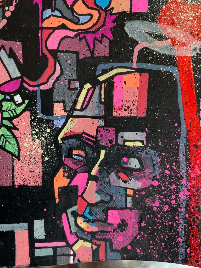 Ian Sullivan - SHENANIGANS - Small colorful graffiti art on paper For ...
