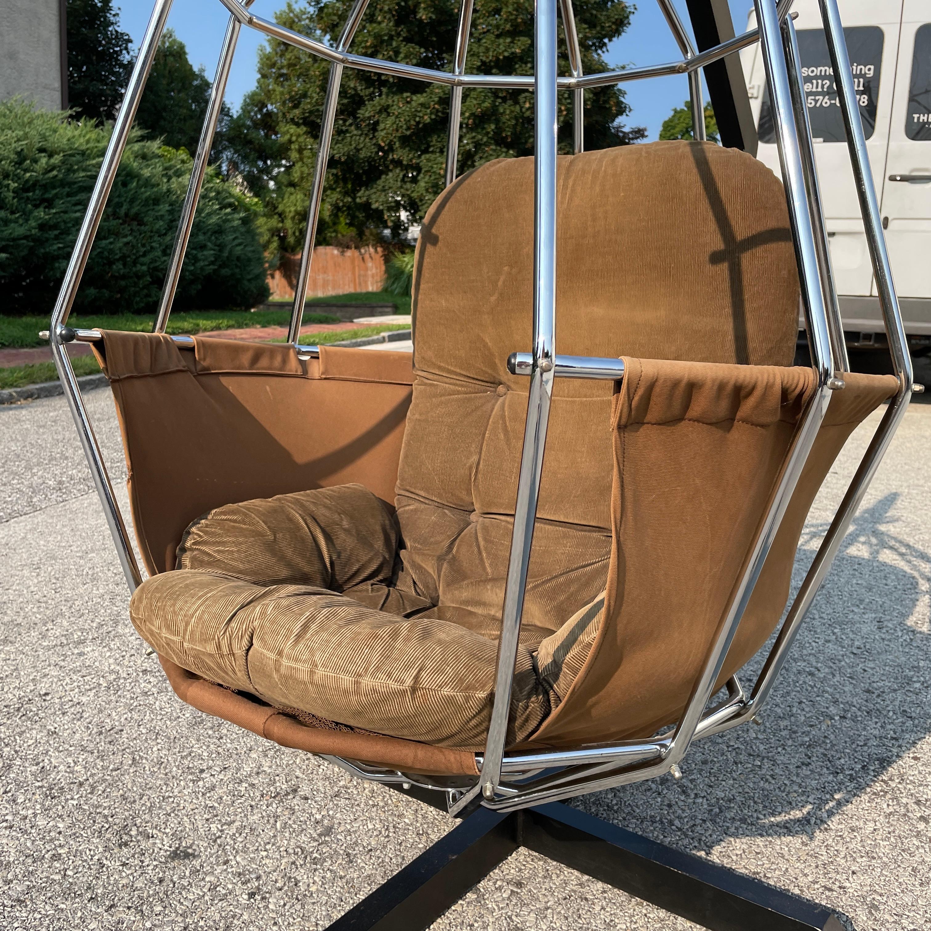 Ib Arberg Hanging Birdcage Chair or Parrot Chair, circa 1970 For Sale ...