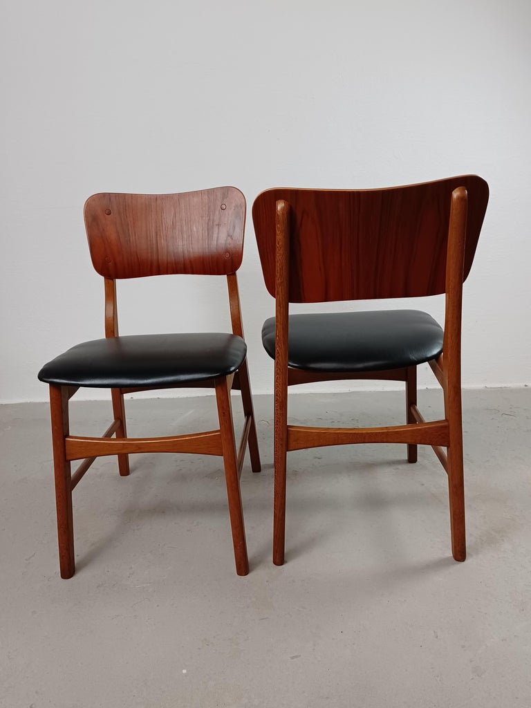 Ib Kofod Larsen Set of Six Fully Restored Dining Chairs, Custom ...