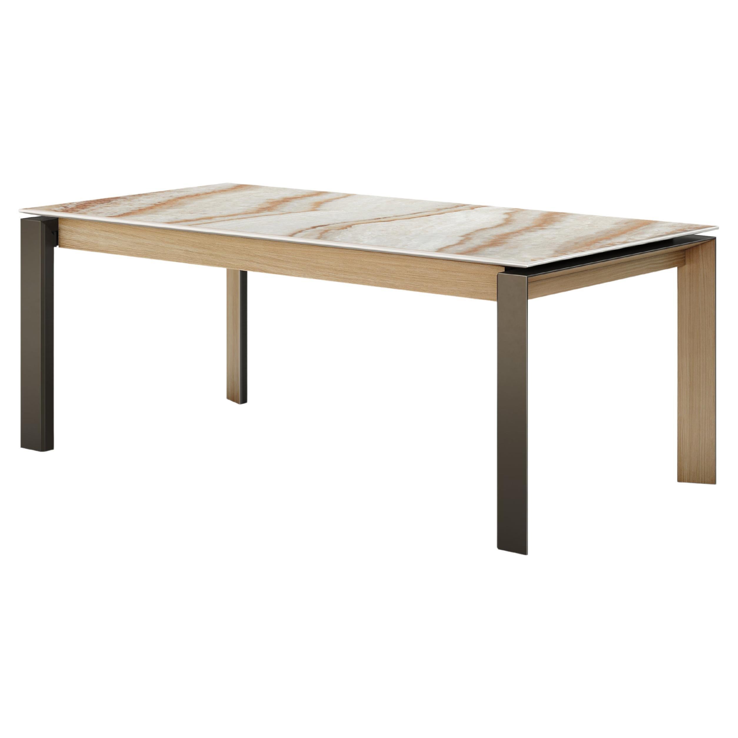 Soleil Round Extensible Dining Table For Sale at 1stDibs