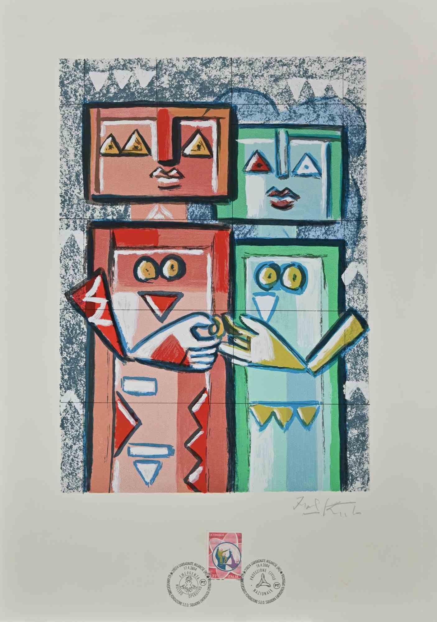 Ibrahim Kodra Figurative Prints - 9 For Sale at 1stDibs