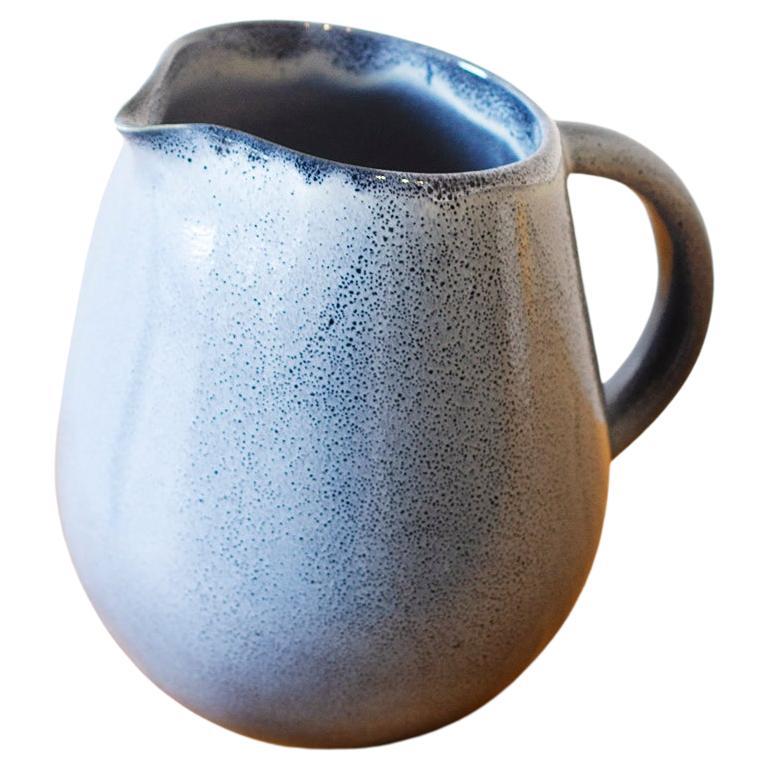 Cream Handmade Organic Modern Ceramic Pitcher, in Stock For Sale at 1stDibs