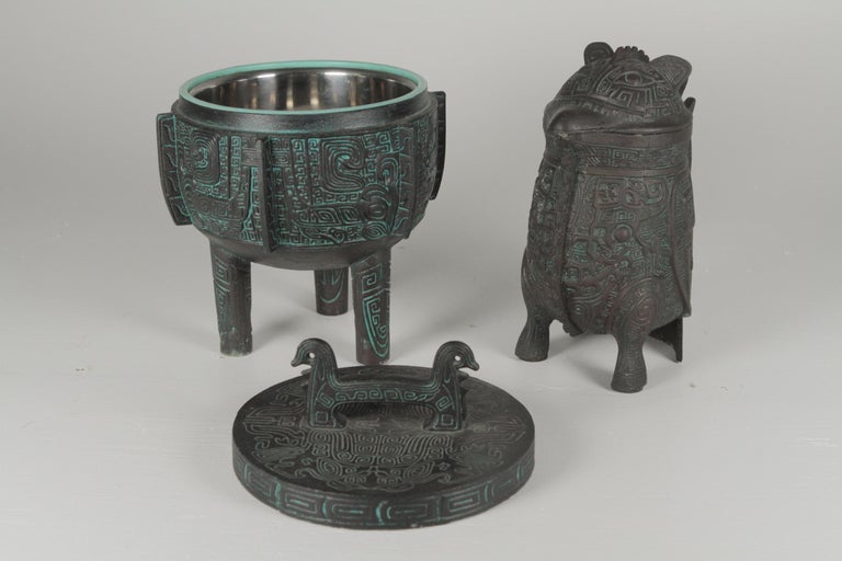Ice Bucket and Water Pitcher in the Style of James Mont For Sale at 1stDibs