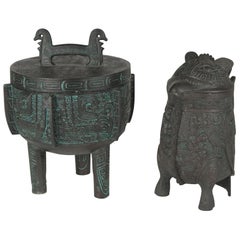Ice Bucket and Water Pitcher in the Style of James Mont For Sale at 1stDibs
