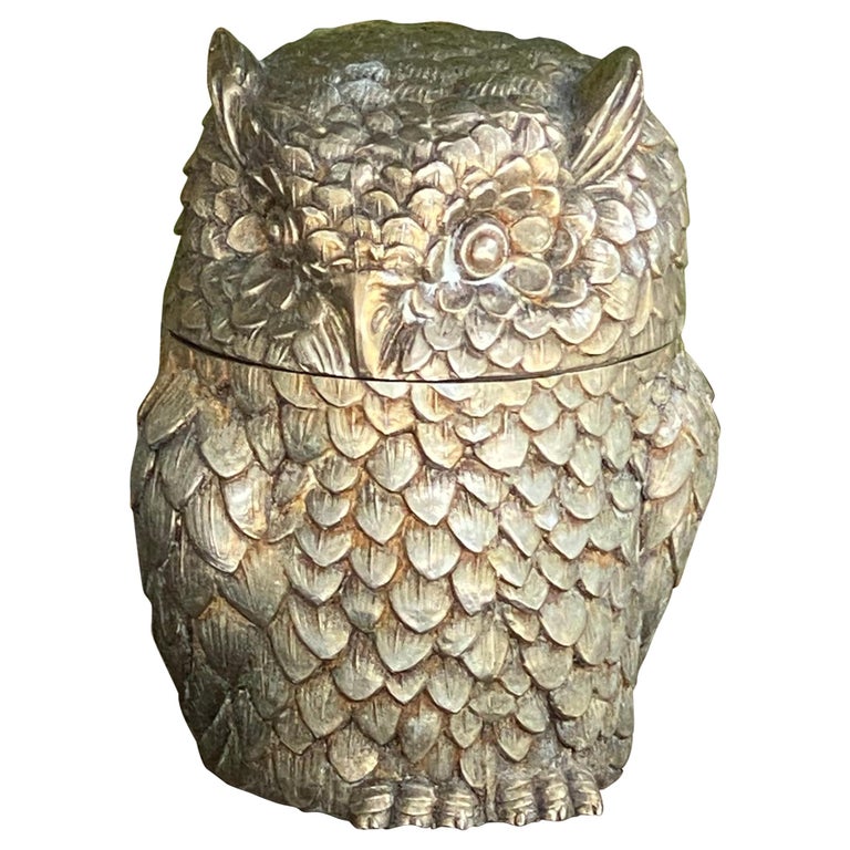 Ice bucket by Mauro Manetti, Gold Owl Model at 1stDibs