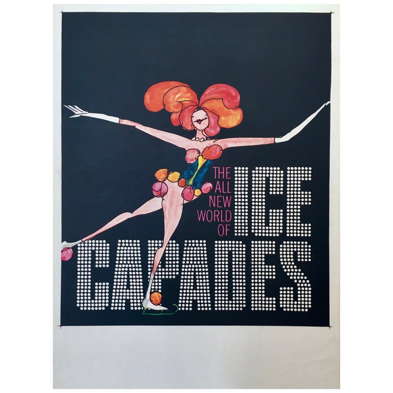 Ice Capades Entertainment Show Original Vintage Ice Skating Poster ...