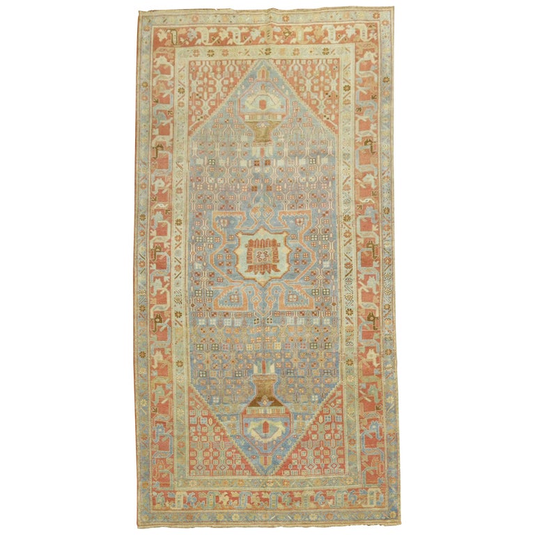 Ice Color Antique Malayer Light Blue Persian Rug For Sale at 1stDibs