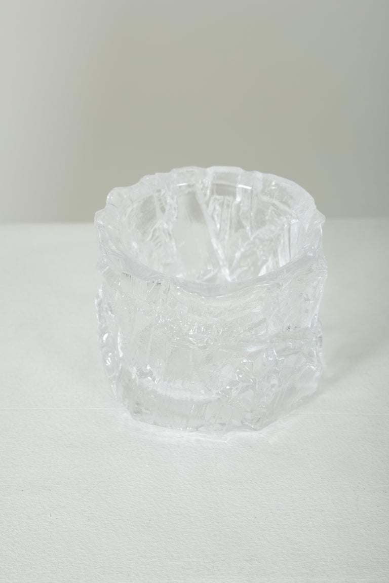 Ice Crystals Effect Trinket Bowl in Daum's Crystal, France For Sale at ...