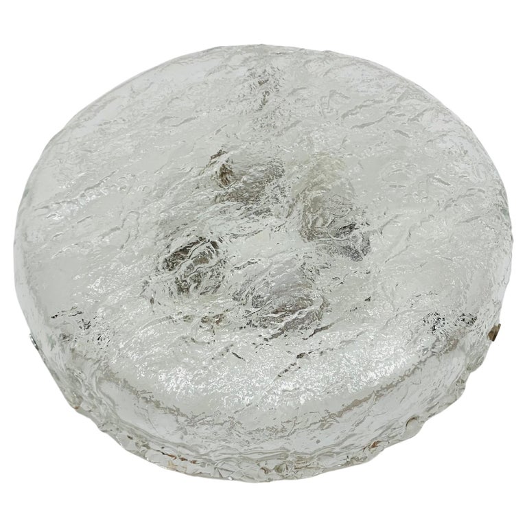 Ice glass ceiling lamp by Kaiser Leuchten For Sale at 1stDibs