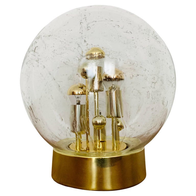 Ice glass table lamp from Doria For Sale at 1stDibs