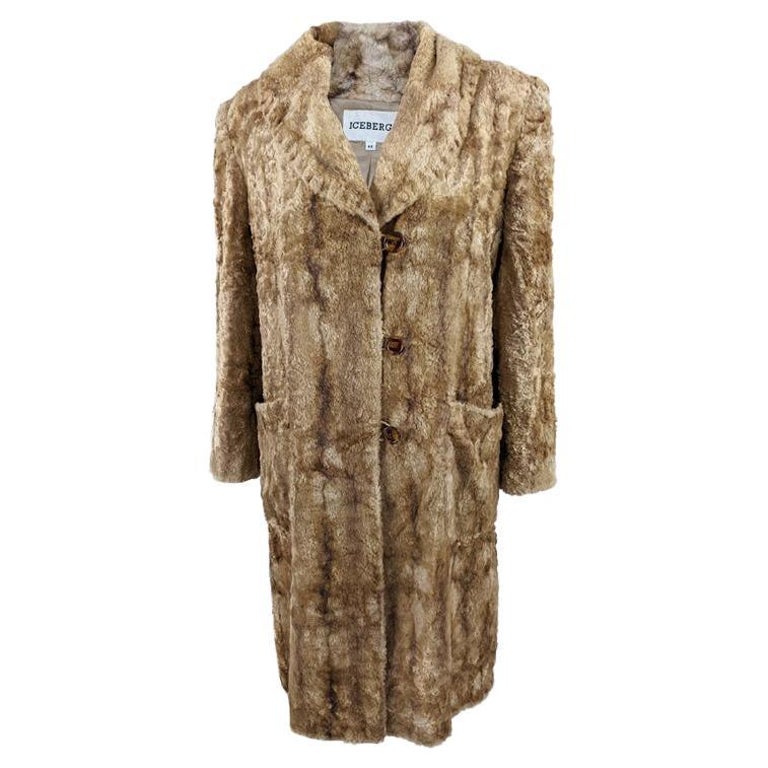 Iceberg Vintage 1980s Womens Blonde Faux Fur 80s Shoulder Pads Jacket ...