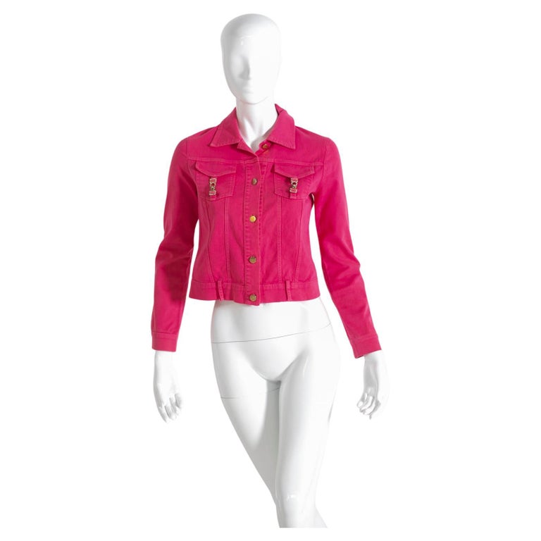 Iceberg Vintage Short Jacket in Fuchsia Cotton For Sale at 1stDibs
