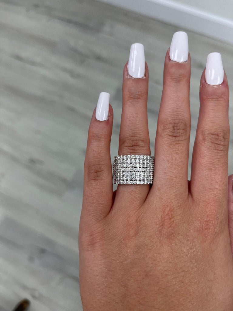 Iced Out Diamond Band 3.63ct For Sale at 1stDibs