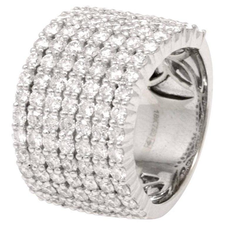 Iced Out Diamond Band 3.63ct For Sale at 1stDibs