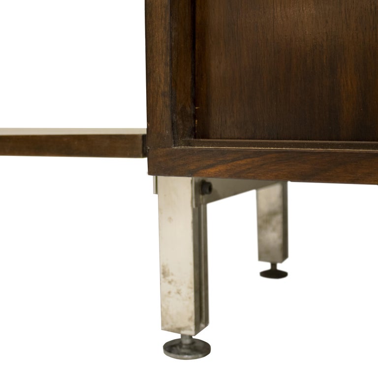 ICF Padova Office 3 Modules Steel Teak Wood Shelf, Italy, 1970 For Sale ...