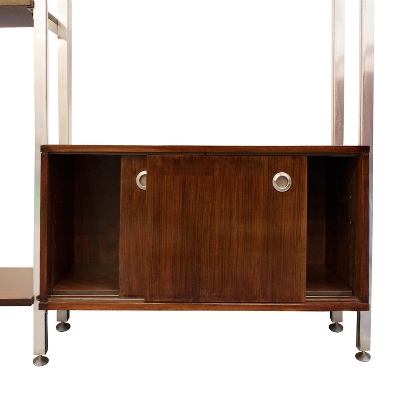 ICF Padova Office Modular Steel Wood Italian Shelf, Italy, 1970 For ...