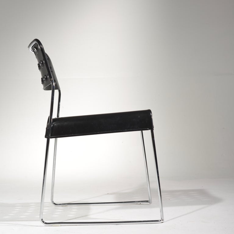 ICF Stacking Chair in Black at 1stDibs