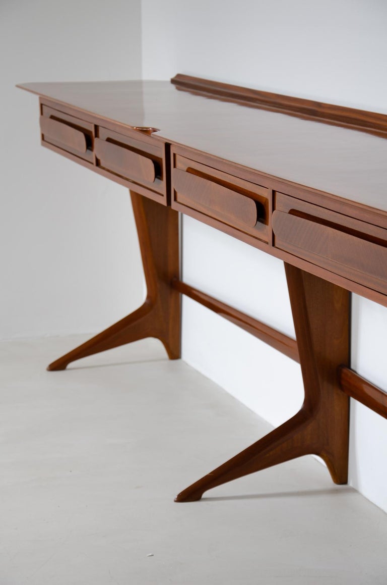 Ico Parisi, Rare Large Console in Walnut with Four Rear Drawers For ...