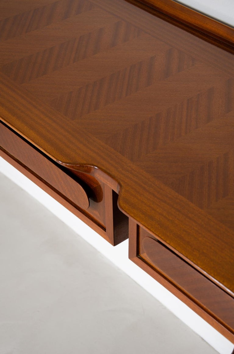 Ico Parisi, Rare Large Console in Walnut with Four Rear Drawers For ...