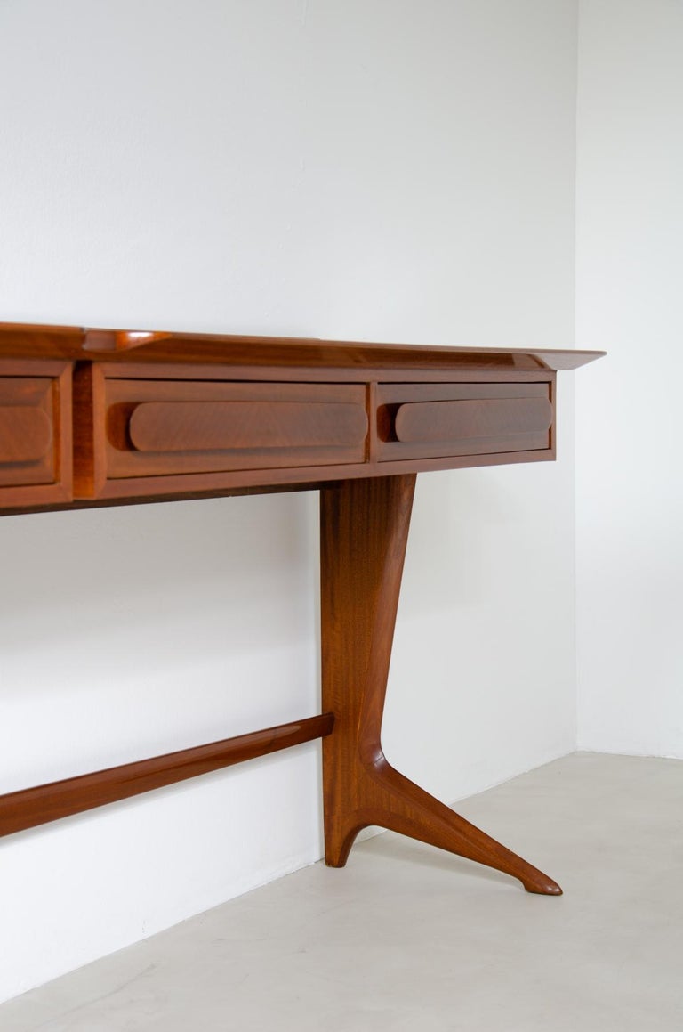 Ico Parisi, Rare Large Console in Walnut with Four Rear Drawers For ...