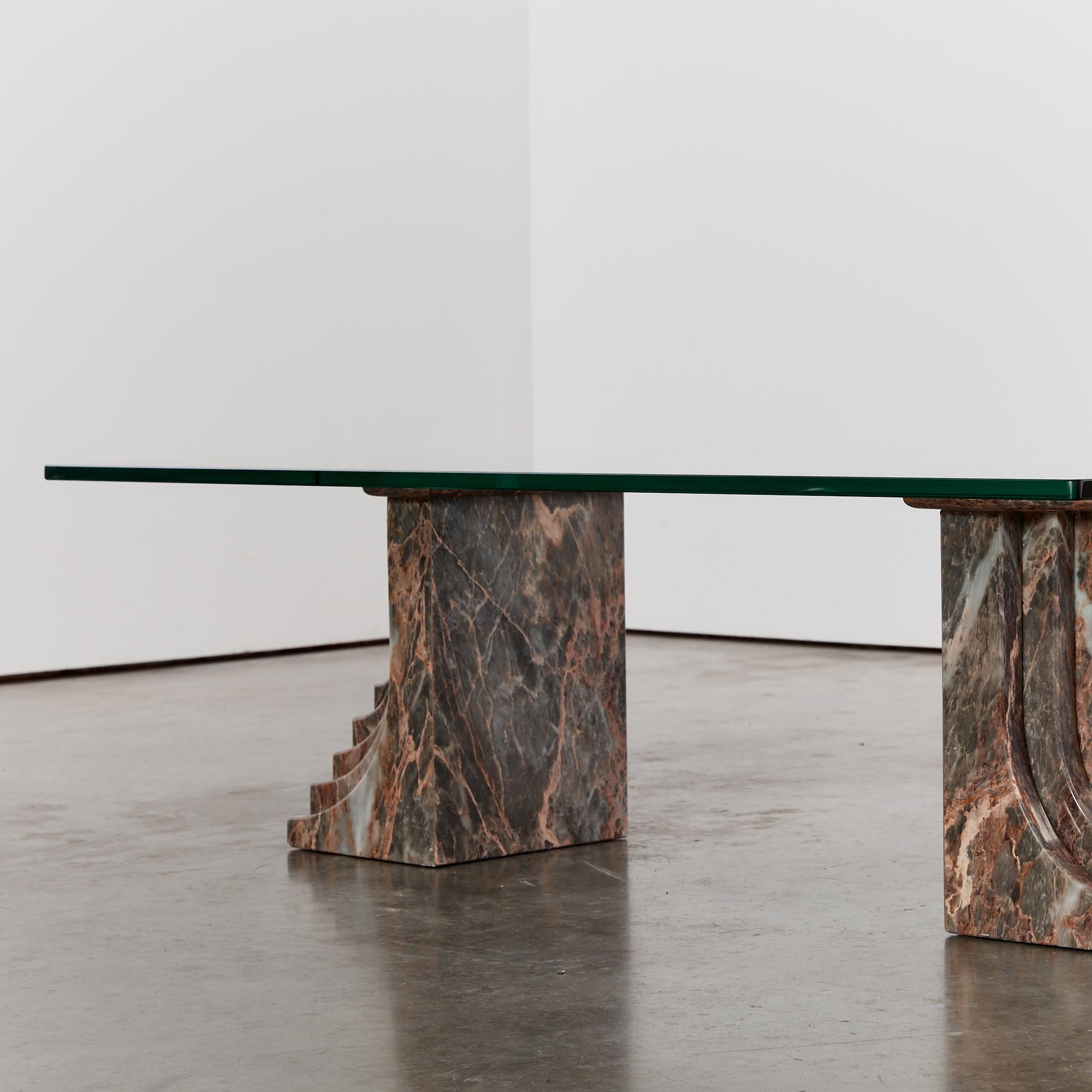 Iconic 1970's stepped Italian marble coffee table by Carlo Scarpa with ...