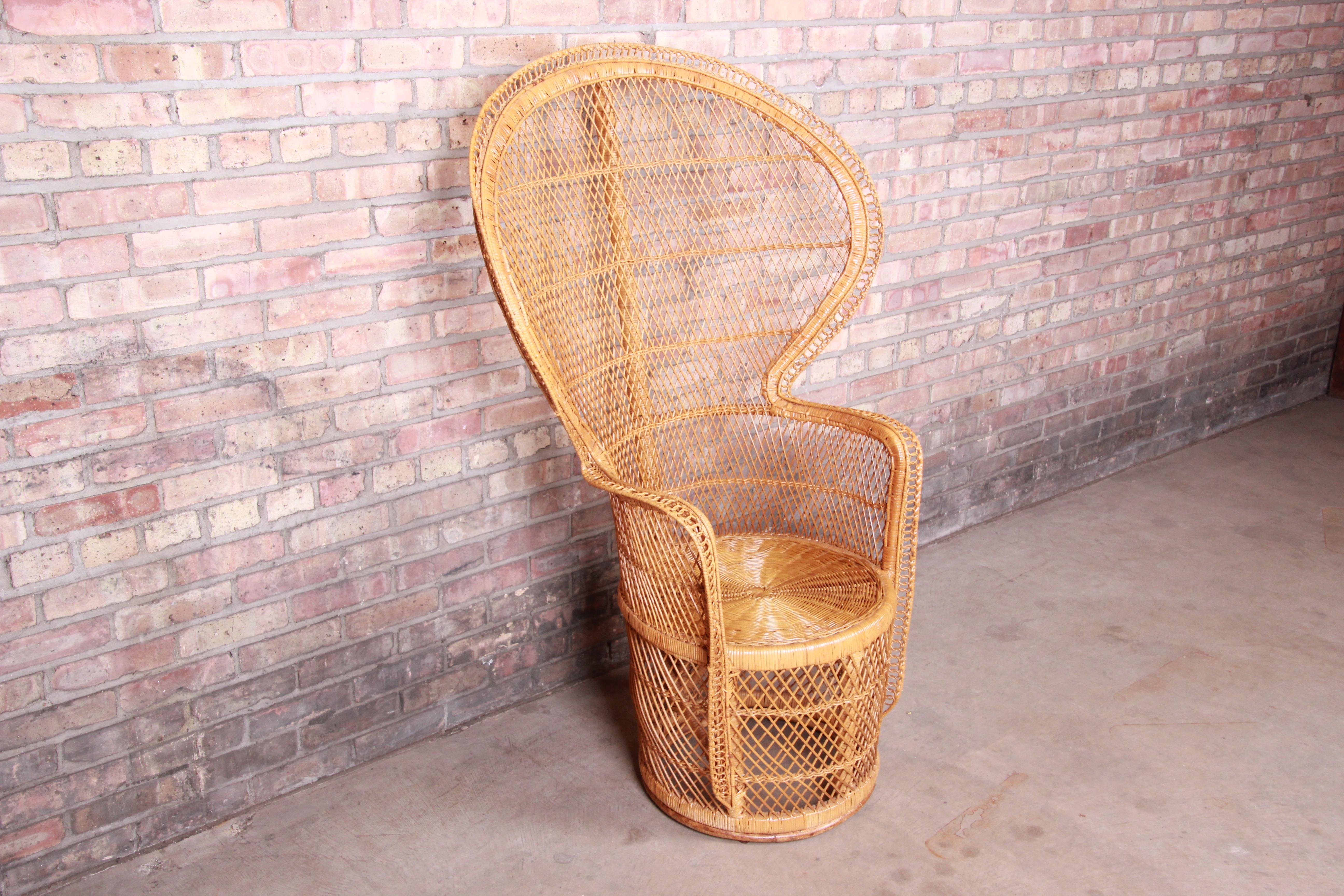 Iconic Bohemian Rattan and Wicker Peacock Chair, 1970s at 1stDibs ...