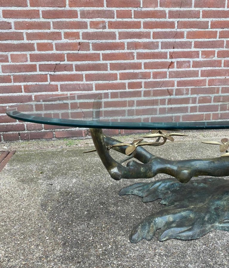 Iconic Brass Bonsai Tree Coffee Table, circa 1970s at 1stDibs