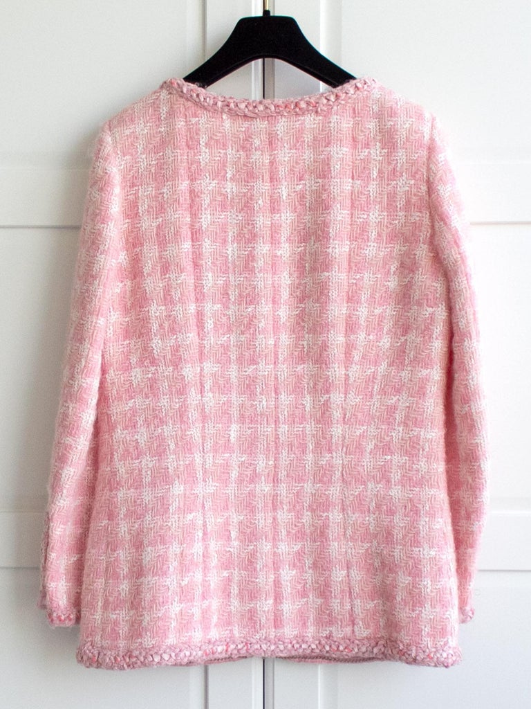 Iconic Chanel Fall 2014 Supermarket Pink White Plaid 14A Fantasy Tweed ...