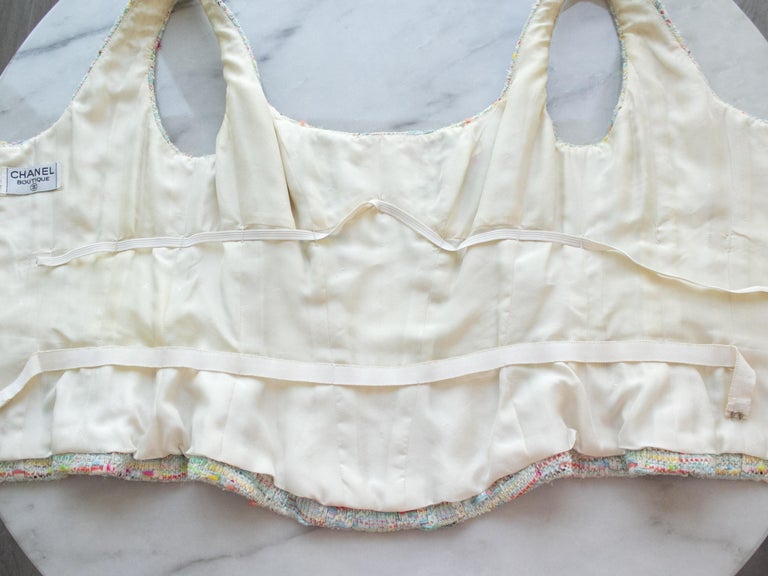 Iconic Chanel Vintage Spring 1993 Kate Moss Blue Multicolor Tweed 93P ...