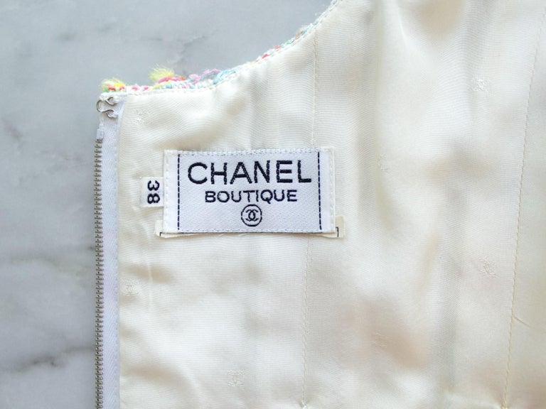 Iconic Chanel Vintage Spring 1993 Kate Moss Blue Multicolor Tweed 93P ...