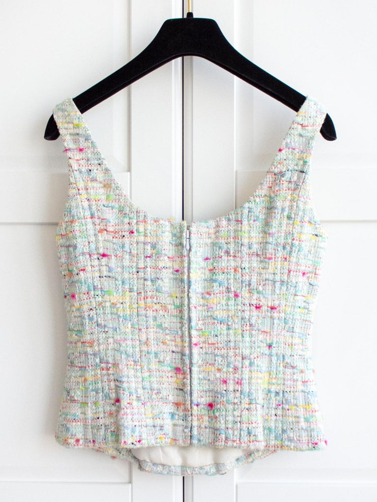 Iconic Chanel Vintage Spring 1993 Kate Moss Blue Multicolor Tweed 93P ...