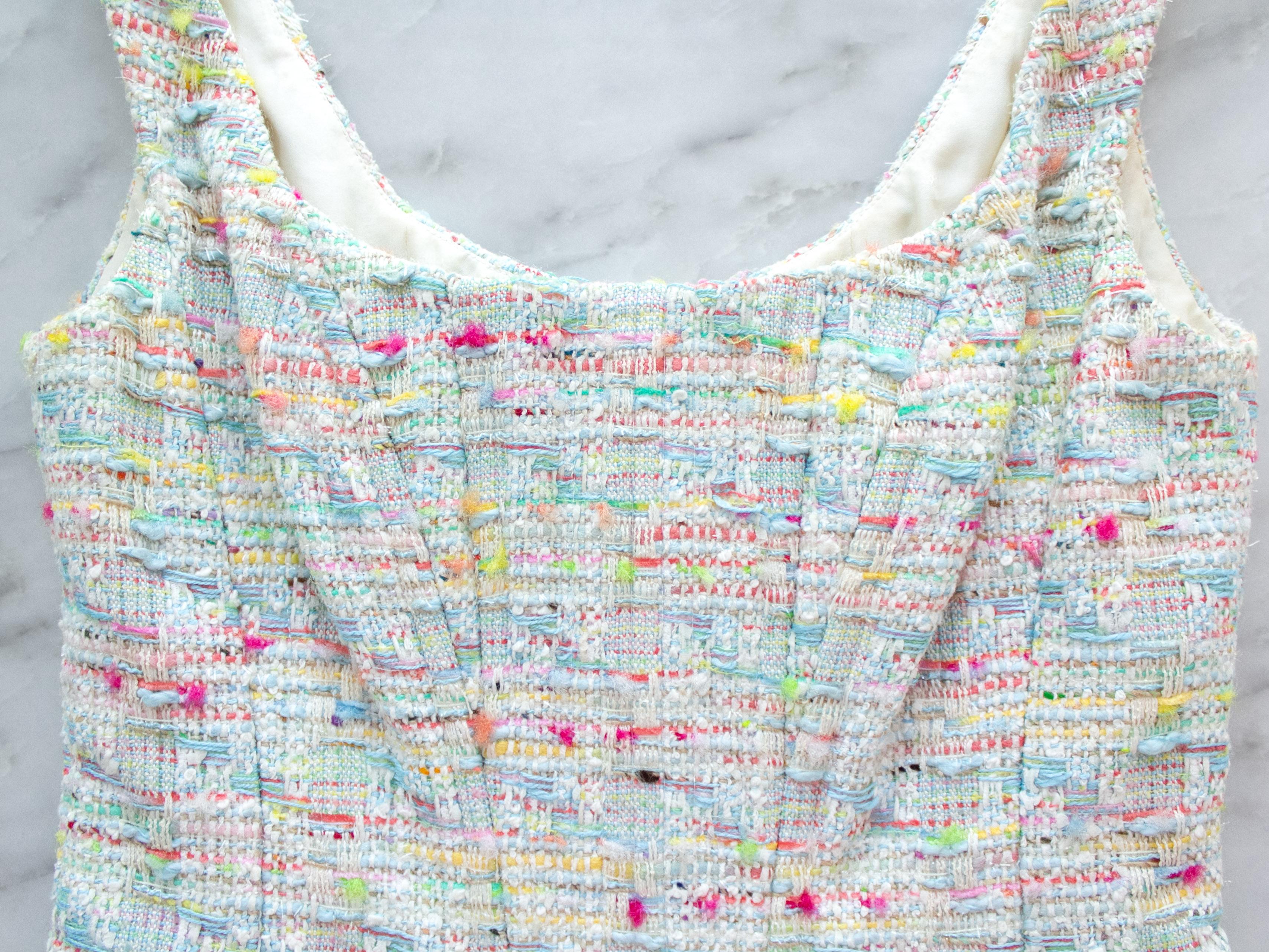 Iconic Chanel Vintage Spring 1993 Kate Moss Blue Multicolor Tweed 93P ...