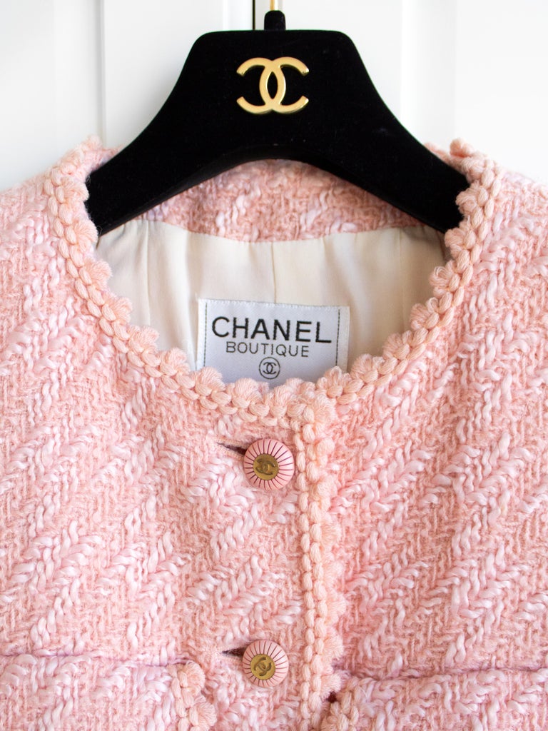 Iconic Chanel Vintage Spring/Summer 1993 Runway Pink Fantasy Tweed 93P ...