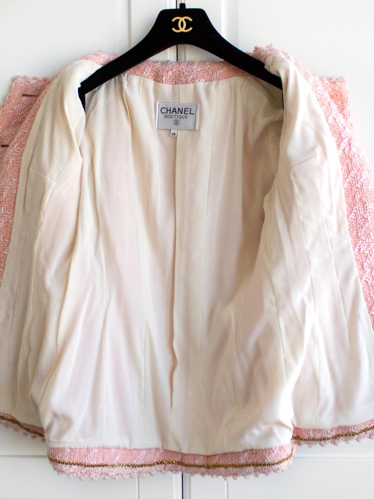 Iconic Chanel Vintage Spring/Summer 1993 Runway Pink Fantasy Tweed 93P ...