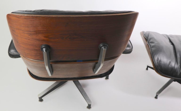 Iconic Eames Lounge Chair and Ottoman in Rosewood at 1stDibs