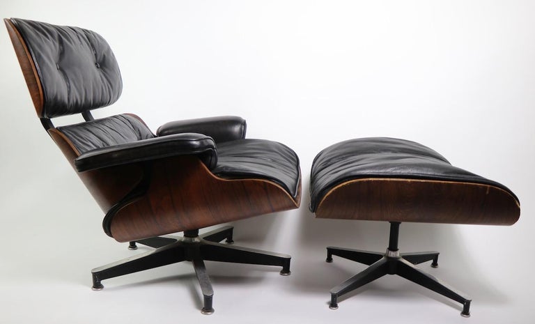 Iconic Eames Lounge Chair and Ottoman in Rosewood at 1stDibs