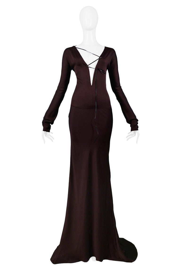 Iconic Gucci by Tom Ford Gothic Evening Gown 2002 Runway at 1stDibs