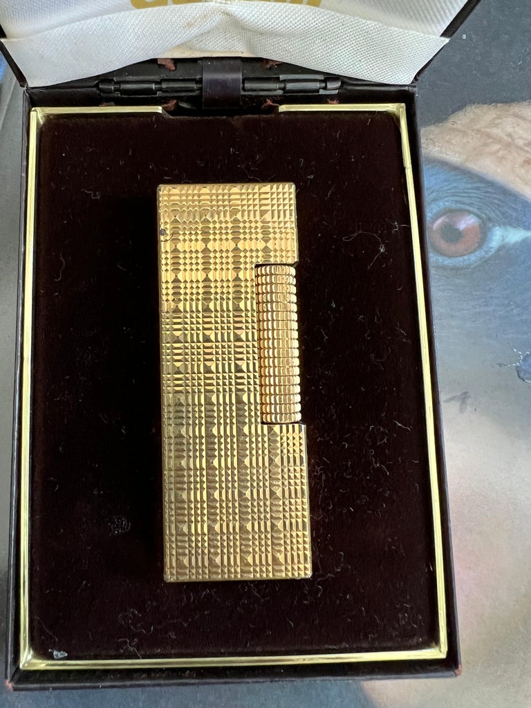Iconic James Bond Dunhill Gold-Plated Lighter with Original Case at 1stDibs