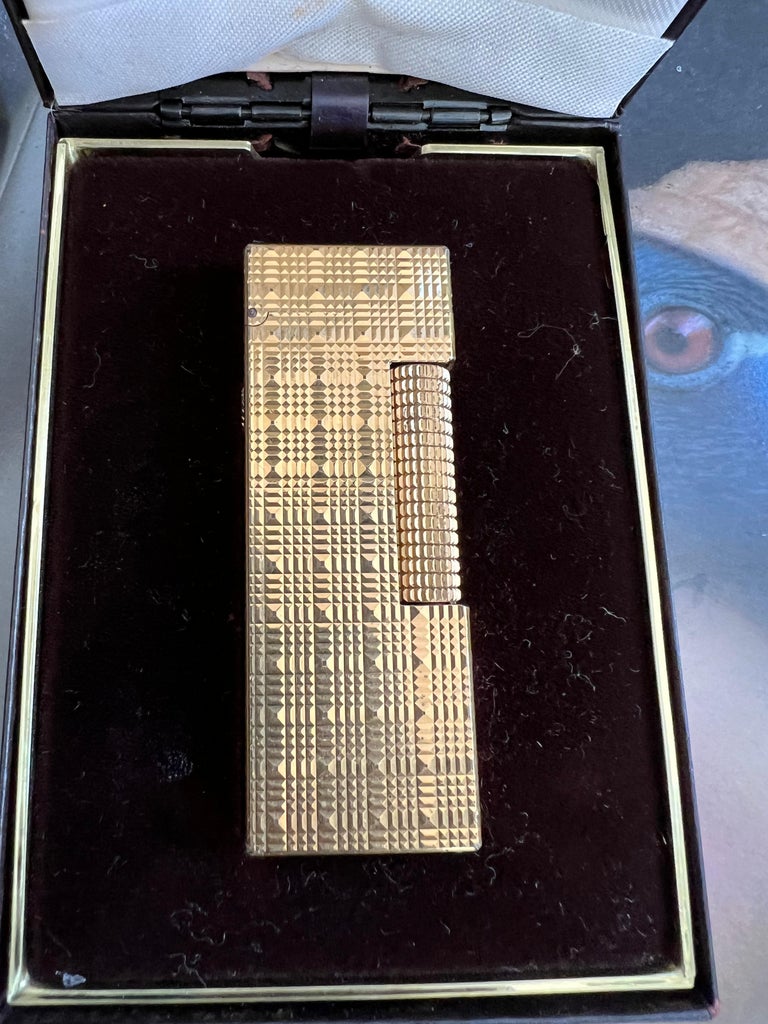 Iconic James Bond Dunhill Gold-Plated Lighter with Original Case at 1stDibs