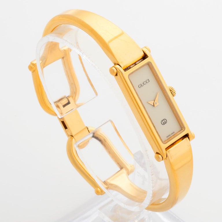 Iconic Ladies Gucci Ref 1500l, Heavy Gold Plate, Excellent Condition, Circa 1995 at 1stDibs