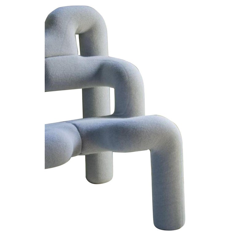 Iconic Light Grey Stokke Armchairs by Terje Ekstrom, Norway, 1980s For ...