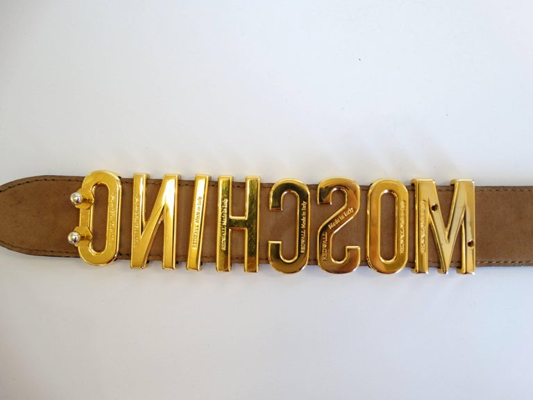 Iconic Moschino Logo Letter Belt For Sale at 1stDibs