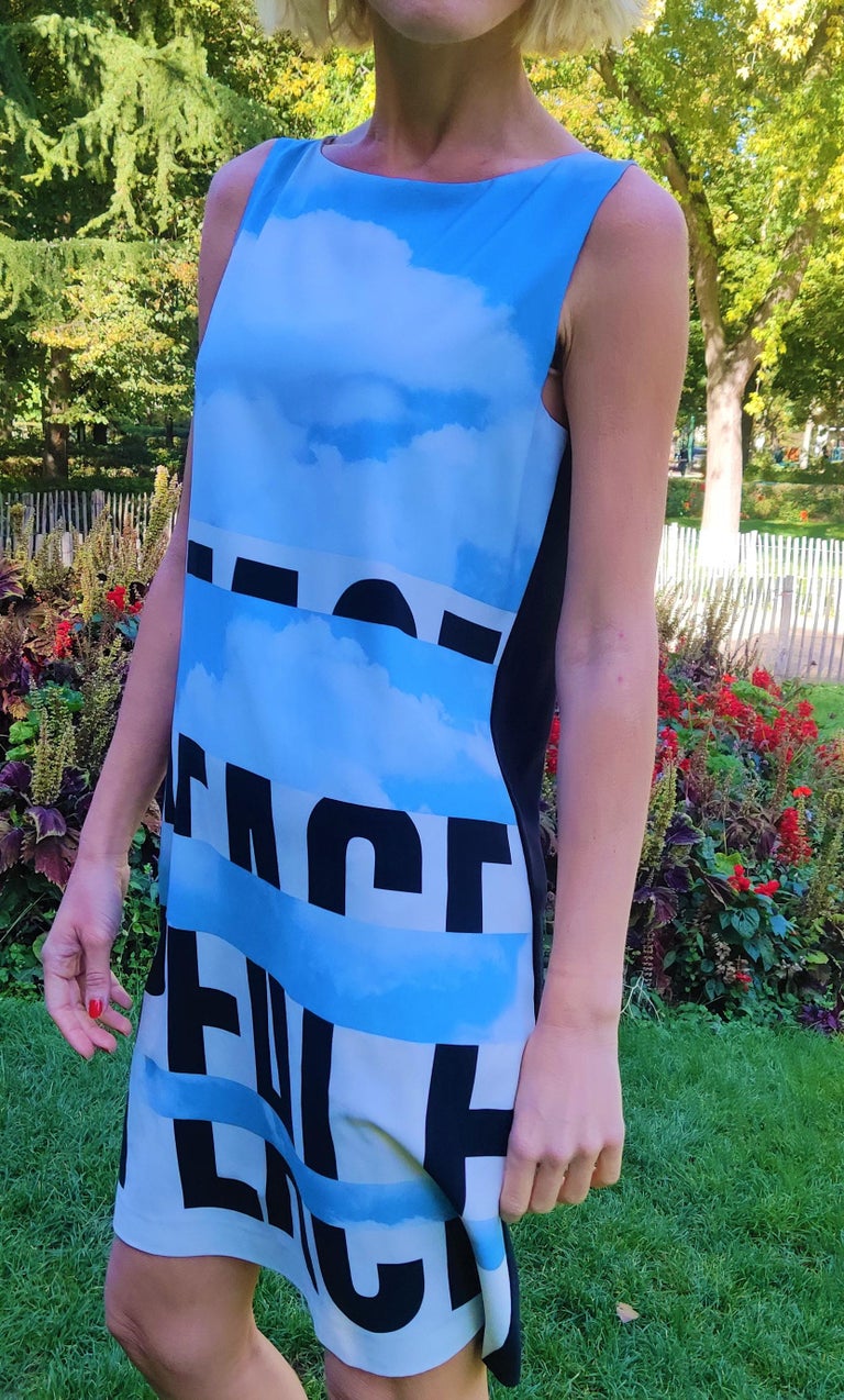 Iconic Moschino PEACE and STOP WAR Vintage 1990s 90s Blue Bird Pigeon ...