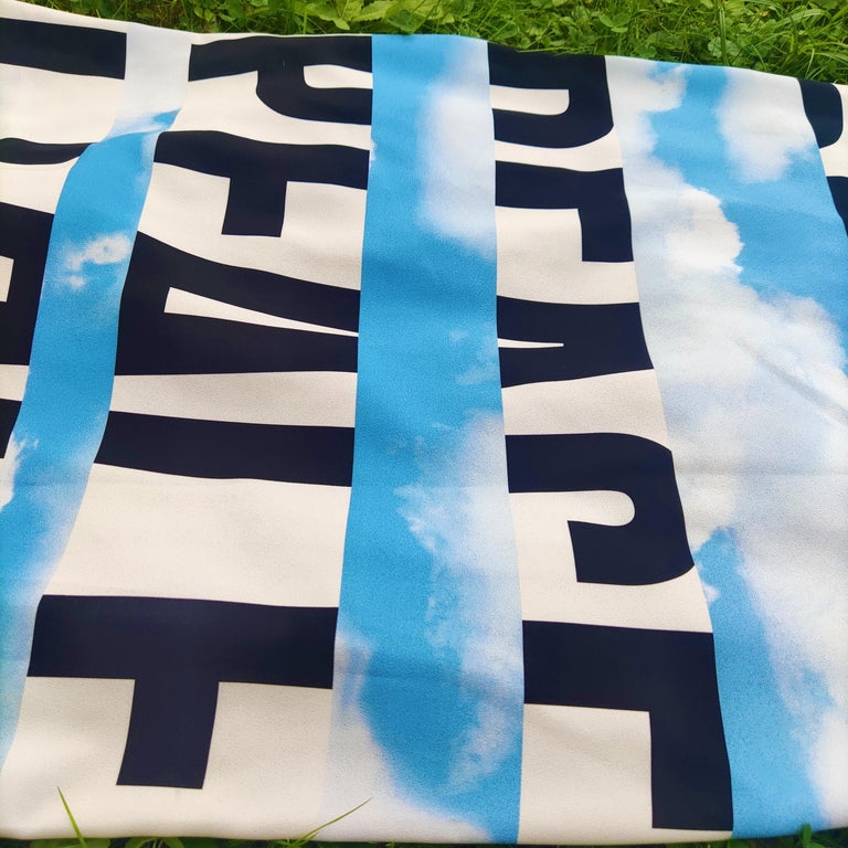 Iconic Moschino PEACE and STOP WAR Vintage 1990s 90s Blue Bird Pigeon ...